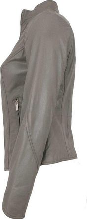 Jilani Lederjacke Fulya Jilani - Damen Lederjacke Lammnappa grau