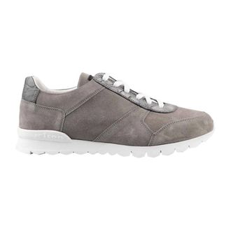Kiton Homme, Chaussures, Gris, Taille: 42 1/2 EU Baskets en cuir su&egrave;de et fa&ccedil;on crocodile