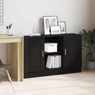 vidaXL Buffet Ch&ecirc;ne noir 120 x 30,5 x 70 cm Bois ding&eacute;nierie vidaXL