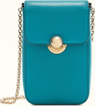 Furla Sfera Vertikale Umh&auml;ngetasche Amatore Blue Blau Sidney-kalbsleder Damen
