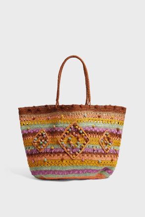 Gerard Darel Panier en raphia arc-en-ciel - ANOUK - Multicolor