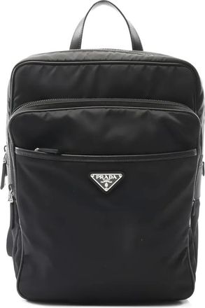 Prada sac à dos en cuir saffiano (années 2010) - Noir