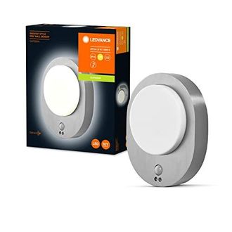 Ledvance ENDURA STYLE DISC SENSOR ST 24cm - Luminaire moderne dextérieur avec détecteur de mouvement et capteur de lumière du jour, en acier inoxydable, 8 W, 3