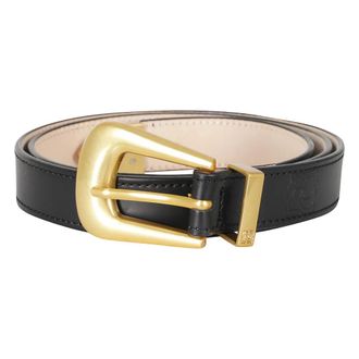 Magda Butrym G&uuml;rtel aus Box-Leder mit abgerundeter Schnalle - - Accessories - Damen - Schwarzk - ONE SIZE
