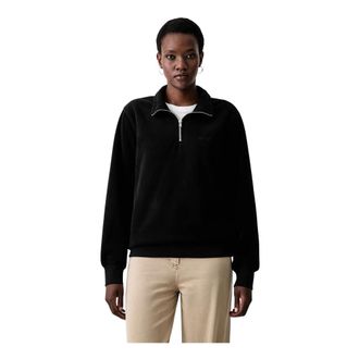 Levi's Original Housemark Viertel-Zip Pullover - - Sweatshirts & Hoodies - Damen - Schwarzk - L
