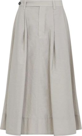 Brunello Cucinelli Femme, Jupes, Beige, Taille: 36 FR Jupe Sartoriale avec Monili