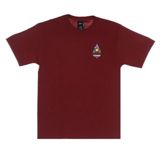 HUF Huf, Homme, Tops, Rouge, Taille: XL Video Format Triple Triangle Tee
