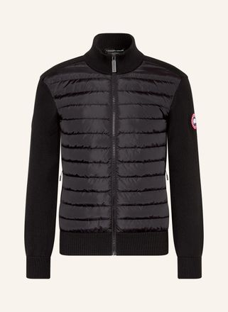 Canada Goose Strickjacke Hybrdige Im Materialmix schwarz