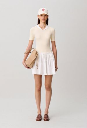 Claudie Pierlot Kurzes Kleid im Materialmix