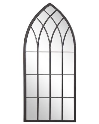 Beliani Schwarzer Wandspiegel im gotischen Look 50 x 115 cm Cassel