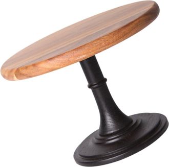 Cabilock Holz Kuchenst&auml;nder Mit Fu&szlig; Tortenplatte Servierplatte F&uuml;r Hochzeit Geburtstag Party Dessert Obst Geb&auml;ck Snack Teller Tablett