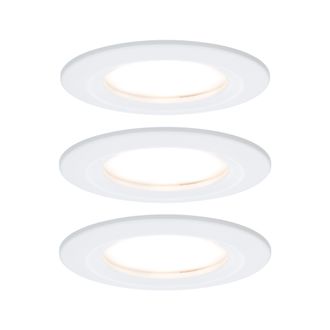 Paulmann 93870 Nova Plus LED Einbauleuchte inkl. Coin Basisset starr IP44 rund 78mm 3x6W 230V dimmbar 2700K Weiß matt Spot Einbaustrahler