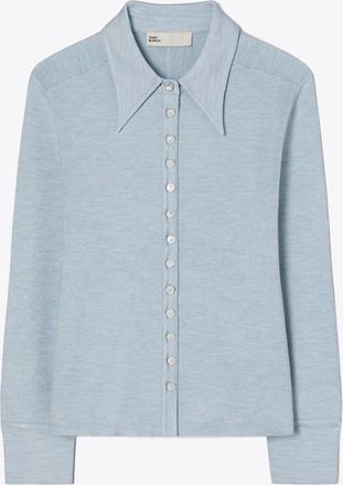 Tory Burch Damen Seidenstrickhemd