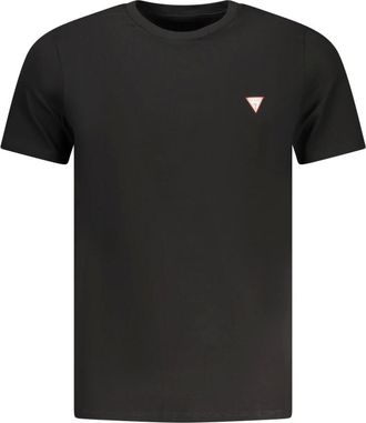 Guess Homme, Tops, Noir, Taille: XL T-shirt avec petit logo triangulaire