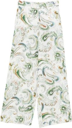 Marella Femme, Pantalons, Blanc, Taille: 34 FR Wide Pantalons