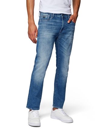 Mavi Herren Yves Dünn Passen Jeans, Größe W33/L32, Indigo Blau Schwarz Pro