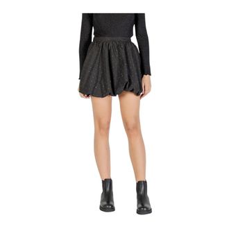 Jacqueline de Yong Polka Dot Baumwoll-Polyester-Mischgewebe Rock - - Skirts - Damen - Schwarzk - M