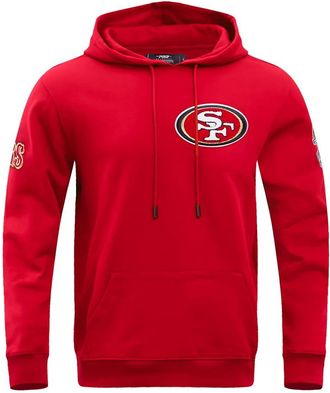 Pro Standard Mens NFL San Francisco 49Ers Classic Chenille Kapuzensweatshirt Rot XL