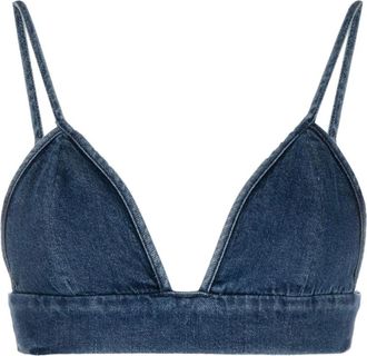 A Gold E Femme, Tops, Bleu, Taille: 36 FR Brassi&egrave;re en jean
