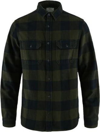 Fjällräven FJALLRAVEN 82978-662-555 Övik Heavy Flannel Shirt M T-Shirt Homme Deep Forest-Dark Navy Taille XL