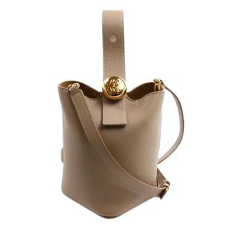 Loewe Pre-owned Pebble Bucket Mini Soft Grain Calf 2way Bag - - Pre-owned - Damen - Beige - ONE SIZE
