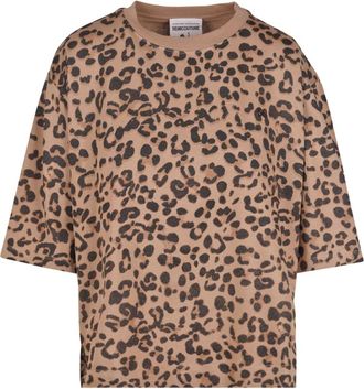 Semicouture Femme, Tops, Brun, Taille: 38 FR T-shirt Neva Macula Leopardo