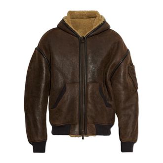 Dsquared2 Homme, Vestes, Brun, Taille: XL Veste en Daim avec Capuche