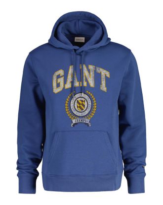 GANT Herren Front Graphic Sweat Hoodie Kapuzenpullover, Vintage Blue, XXL
