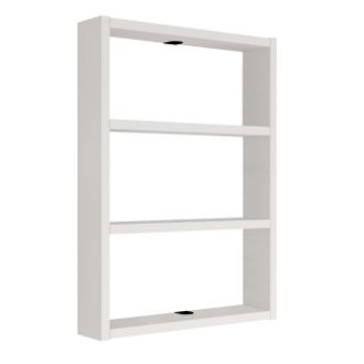 HowHomely H&auml;ngeregal K&uuml;che Holz in Farbe Wei&szlig; | Schweberegal 60x43x9 cm | Dekorative Regal K&uuml;che Wand | B&uuml;cherregal H&auml;ngend mit 3 Etagen | Wandregal Wohnzimmer 