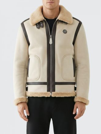 Philipp Plein Blouson en faux daim avec col en fourrure