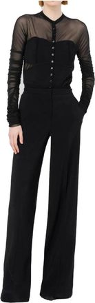Pinko Pinko, Femme, Combinaisons et Ensembles, Noir, Taille: 36 FR Ensemble &Eacute;l&eacute;gant Top en Maille et Pantalon