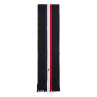 Moncler Tricolour Wool Scarf - - Accessories - Herren - Schwarzk - ONE SIZE