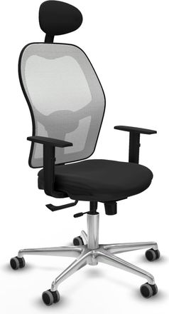 Piqueras y Crespo Jorquera Stuhl mit 1D-Armen, h&ouml;henverstellbarer Lendenwirbelst&uuml;tze und festem Kopfteil, ausgestattet mit Syncro/Traslack und injiziertem Schaumstoff, 