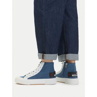 Love Moschino Sneakers aus Stoff LOVE MOSCHINO JA15022G1MJO5700 Blau