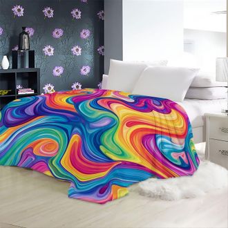 Generic Decke 220 x 240 cm Kuscheldecken Sanft Flanell Weich Fleecedecke Kleine rosa Blumen im Country-Stil Bedruckte Decke f&uuml;r das Schlafzimmer Unschlagbar W