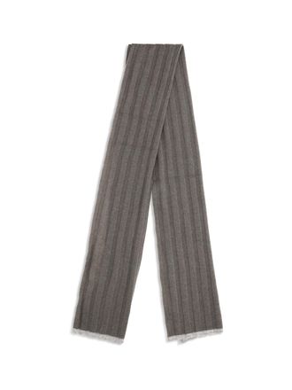 Brunello Cucinelli Mens Cashmere Scarf Army Washed+ciottolo Kashmir-Capra Hircus Kashmir/capra Scarfs