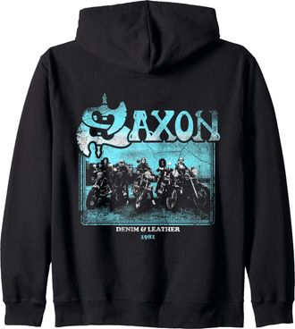 Saxon Offiziell Saxon Never Surrender Heavy Metal Band Retro Album Kapuzenjacke