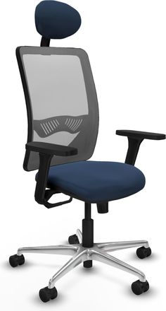 Piqueras y Crespo Stuhl geeignet f&uuml;r B&uuml;ro Zulema mit 3D-Armen, h&ouml;henverstellbarer Lendenwirbelst&uuml;tze und festem Kopfteil, ausgestattet mit 3 Positionen und Schneidschau