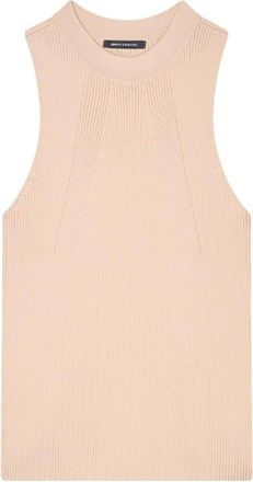 A|X Armani Exchange Femme, Tops, Beige, Taille: 38 FR Top en maille en tissu technique
