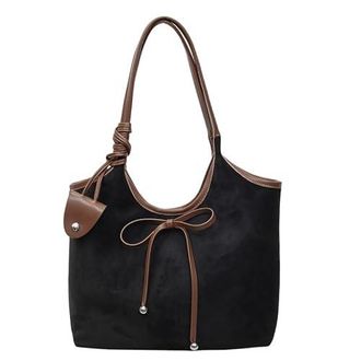 Generic Kexpery PU Leather Sac &agrave; Main Femme avec Noeud Papillon Sacoche &Eacute;paule Mode pour Travail Shopping Voyage Quotidien