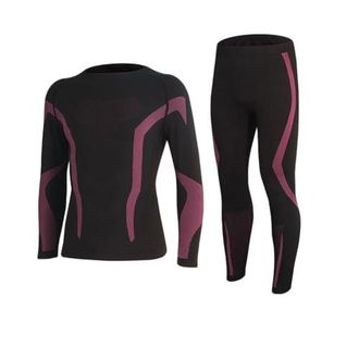 Missmao sous vêtement Thermique Homme Tenue Fonctionnel Ensemble Ski Chaud Flexible Respirant Hiver Ensemble Thermique Maillot Manches Longues Base Layer Pant
