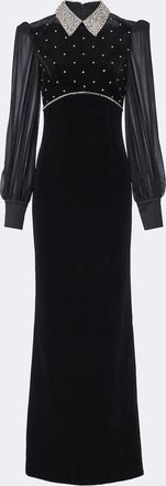 Rebecca Vallance Robe Ingred aus Samt mit Kristallen