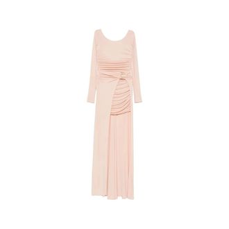 Elisabetta Franchi Raffiniertes asymmetrisches Kleid mit Logo-Schnalle - - Dresses - Damen - Rosa - XS
