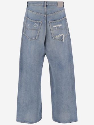 Balenciaga Mens Baggy Denim Jeans Cotton