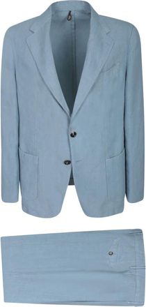 Dell'Oglio Homme, Costumes, Bleu, Taille: M Veste de costume en lin