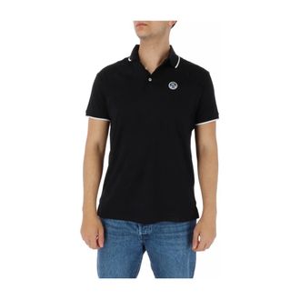 North Sails Blau Polo-Shirt mit kurzen &Auml;rmeln - - Tops - Herren - Schwarzk - S