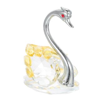 FOMIYES Kristallschwanenfigur Tischdekoration mit Diamant Intarsien Bunte Schwanenstatue f&uuml;r Wohnraum und Hochzeitstischdeko