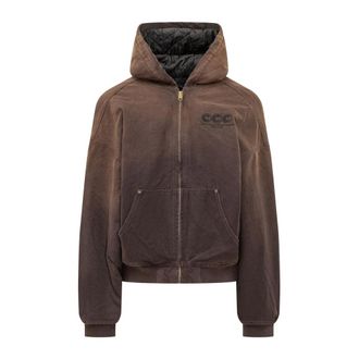 Willy Chavarria Gesteppter Juggernaut Hoodie - - Sweatshirts & Hoodies - Herren - Braun - M