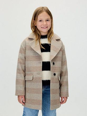 Calvin Klein Karierter Mantel - Woodsmoke/ Whitecap Grey Check - M&auml;dchen - 10