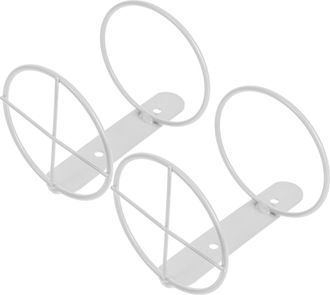 BESPORTBLE 2 St&uuml;ck Wandmontiertes Flaschenregal aus Metall Wei&szlig;er Rotweinhalter zur Vertikalen Weinflaschenpr&auml;sentation und Aufbewahrung Platzsparender Organizer